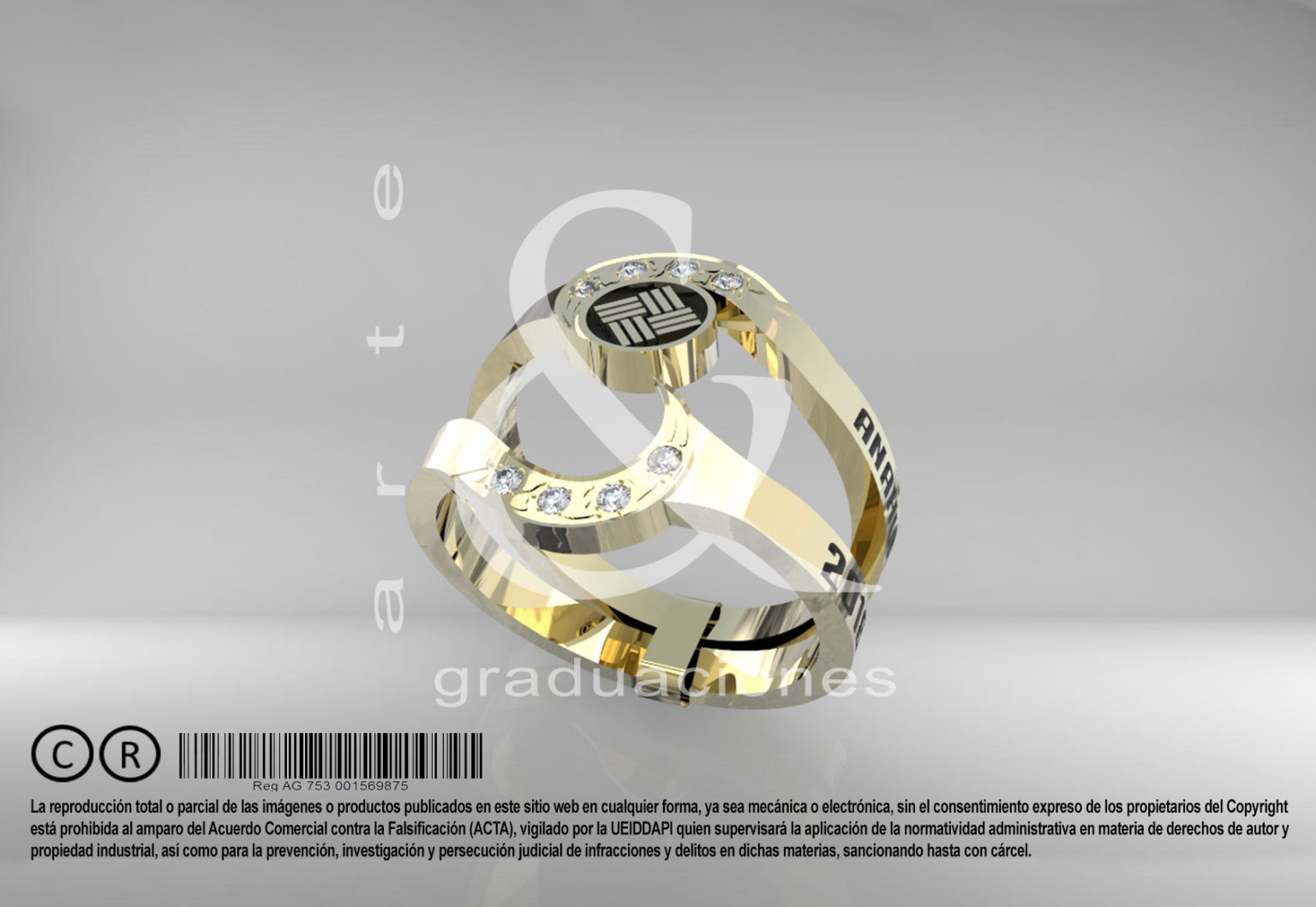 Anillo de Graduación Caballero Contorno – Anillos de Graduación para ...